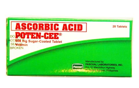 Poten-Cee Ascorbic Acid Tablets 500 mg 20 pcs /pack – JaazMall