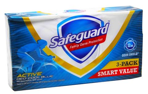 Safeguard Bar Soap Active Deo-Cool Blue 3 pcs /pack – JaazMall
